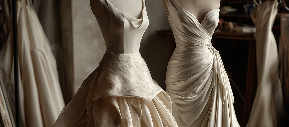 Crepe vs Satin for Bridal Gowns: Which One is Right for You?