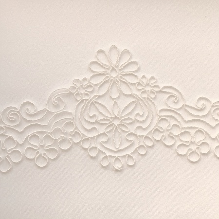 Corded Lace Large Filigree Trim IVORY