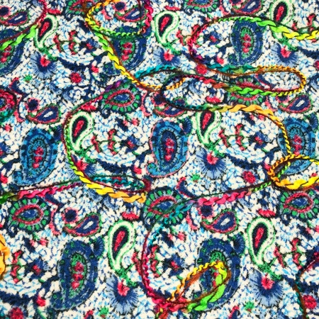 Printed Rope Applique BLUE