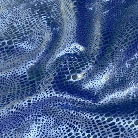 Reptile-effect Velour BLUE / BLACK