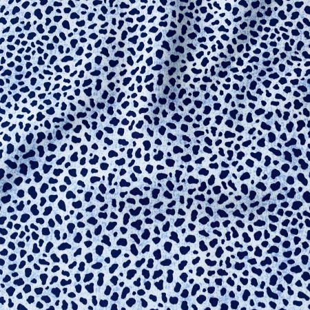 Stretch Cotton Rich Print BLUE CHEETAH