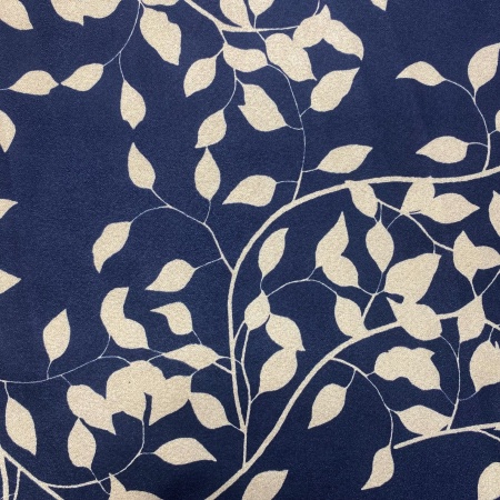 Soft Touch Printed Polyester BLUE / IVORY